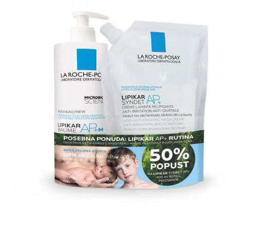 La Roche-Posay lipikar baume AP+M 400ml+La Roche-Posay Lipikar Sindet AP+Eco Refill 400ml