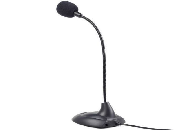 MIC-205 Gembird Desktop mikrofon, savitljivo telo, black, 3.5mm sa prekidacem