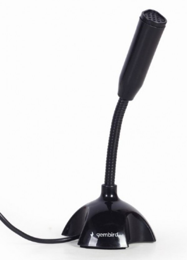MIC-D-02 Gembird Desktop mikrofon, savitljivo telo, black, 3.5mm