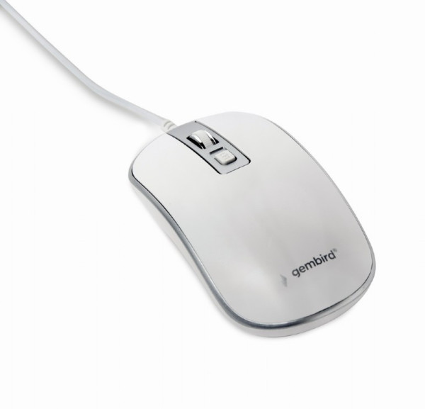 MUS-4B-06-WS Optical mouse, USB, white/silver