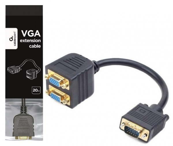 CC-VGAX2-20CM Gembird VGA splitter kabl 20cm