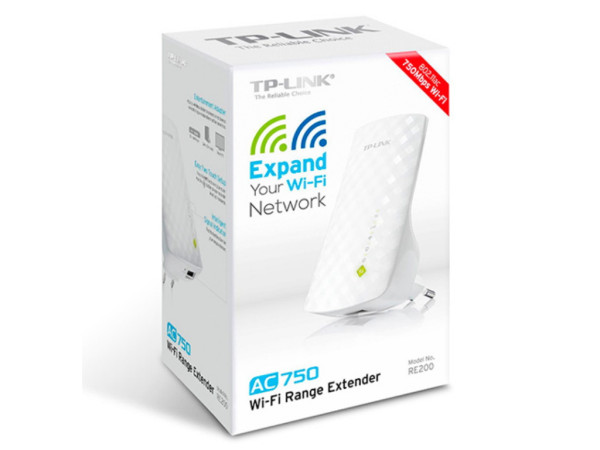Ekstender dometa TP-LINK RE200 Wi-FiAC750433Mbps300Mbps1xLAN3 interne antene' ( 'RE200' )