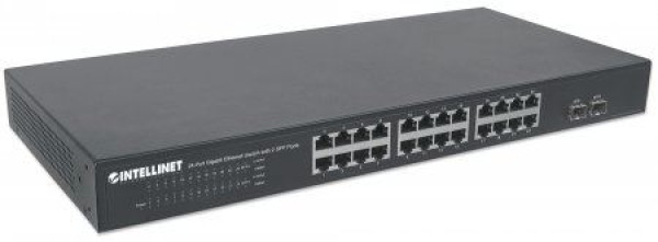 Intellinet Switch 24-Port Neupravljiv Gigabit Ethernet, 2xSFP Port