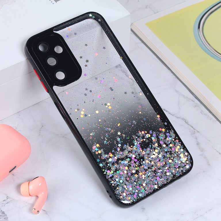 Maska(futrola) Frame Glitter za Samsung A145R/A146B Galaxy A14 4G/5G crna