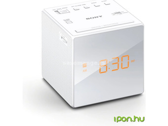 SONY ICF-C1 AM/FM radio mounted alarm white