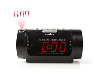 NEDIS CLAR005BK Digital radio hour Wake projector 0.9" LED FM Dual Alarm Snooze