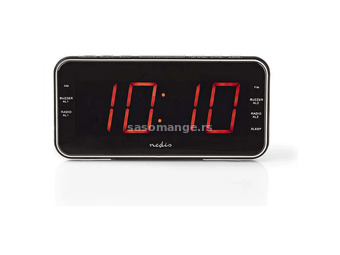 NEDIS CLAR004BK Digital radio Alarm clock 1.8" LED FM 20 Preset Snooze