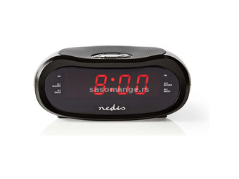 NEDIS CLAR001BK Digital radio Alarm clock 0.6" LED FM 20 Preset Snooze