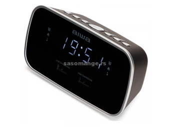 AIWA CRU-19 radio alarm clock black