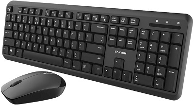 Bežična tastatura+miš CANYON CNS-HSETW02-US