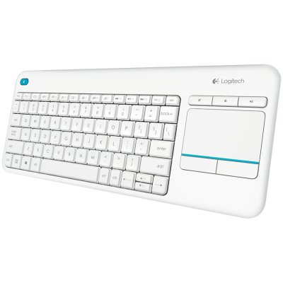 LOGITECH Wireless Touch Keyboard K400 Plus - INTNL - US International layout - White