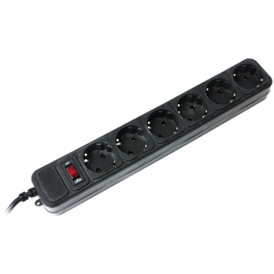 Surge Protector Gembird SPG6-B-6 1.8m, 6 utičnica, Black, Retail