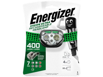 ENERGIZER Vision Ultra Headlight 4 LED mounted akkus