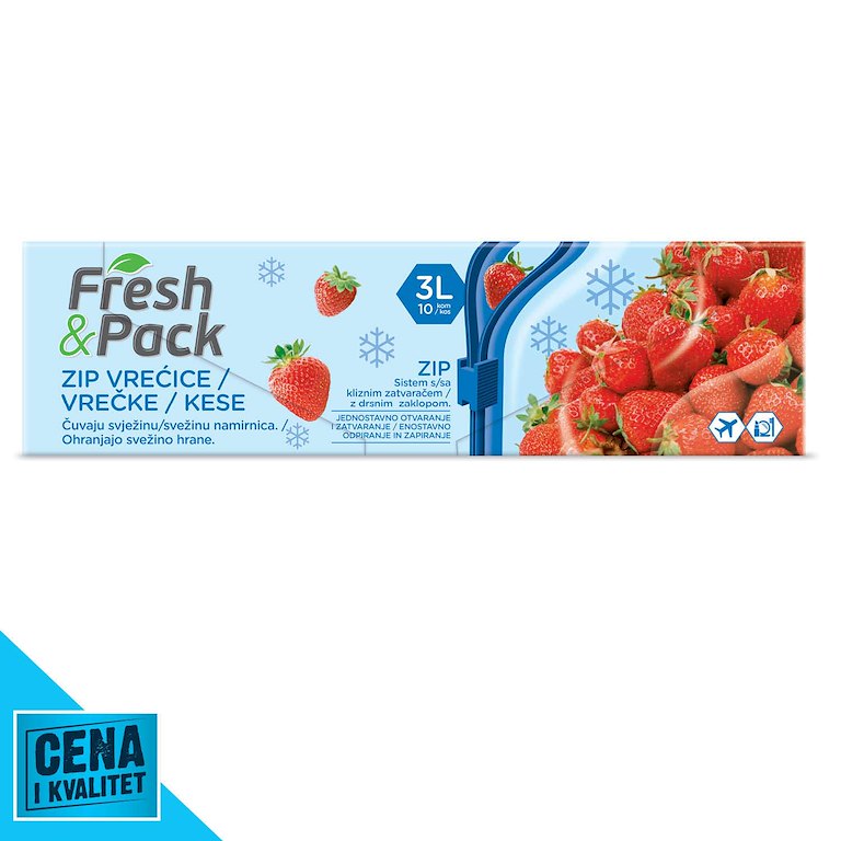 Fresh&pack kese zip 3l 10/1 fresh&pack