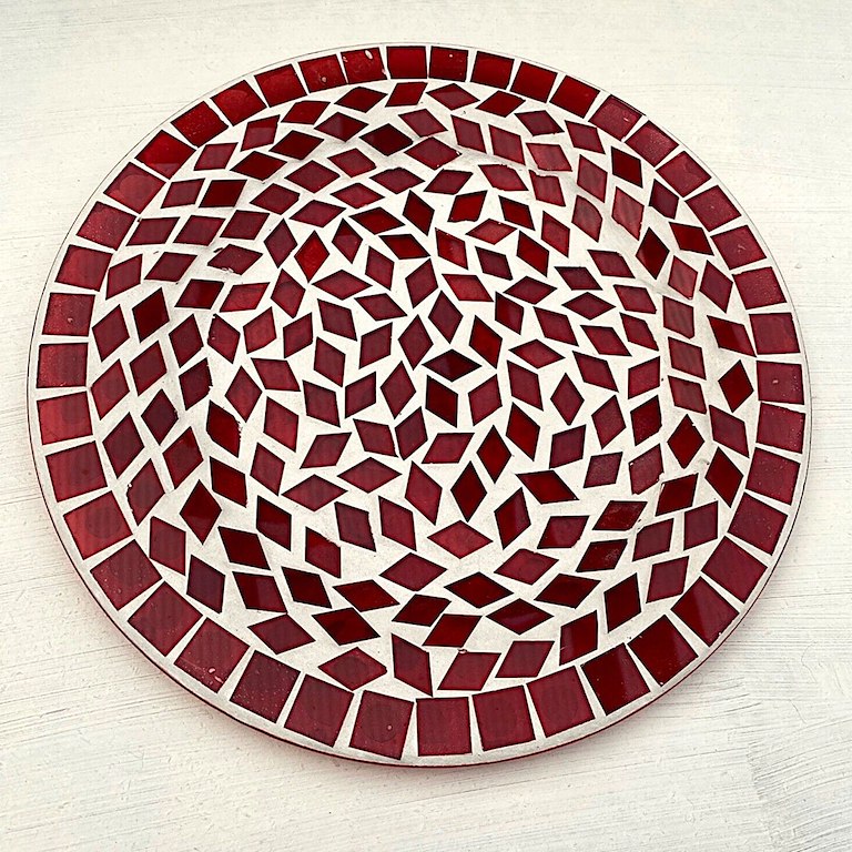 Mozaik stakleni dekorativni tanjir