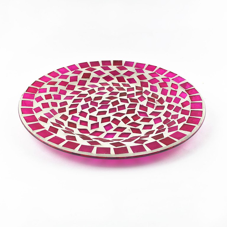 Mozaik stakleni dekorativni tanjir