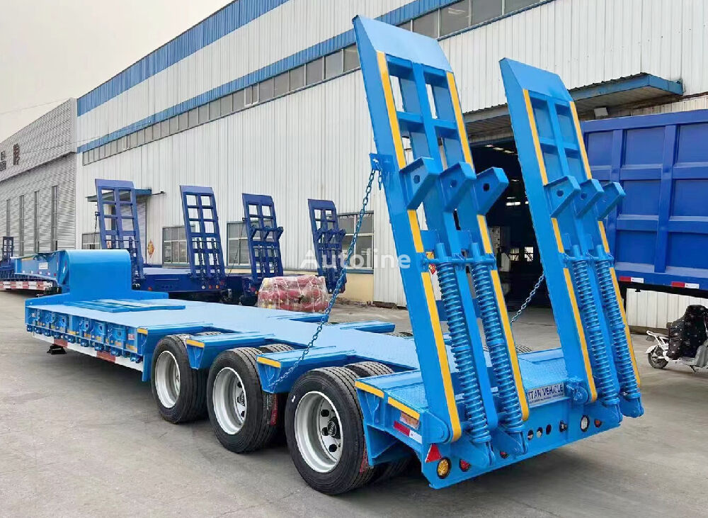 Nova Titan 3 Axle Tire Exposed Lowbed Semi Trailer for Sale - Y poluprikolica sa niskom platformom