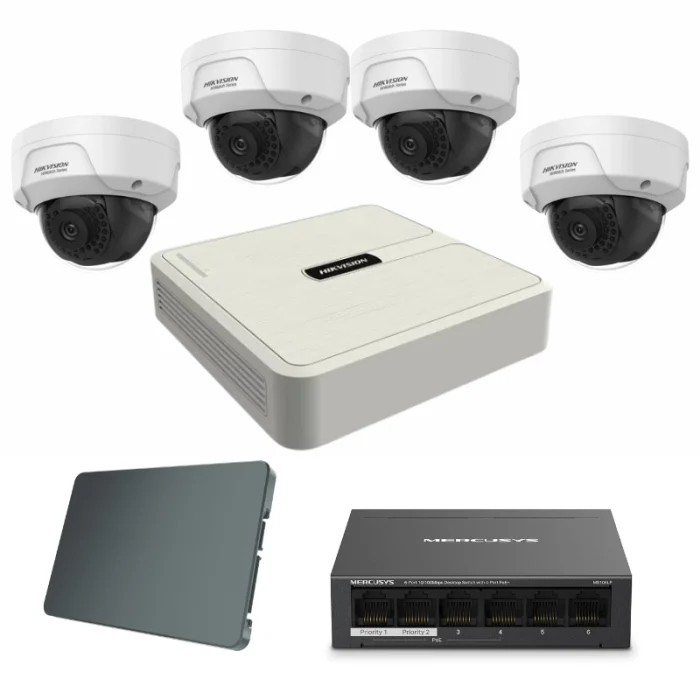HikVision IP komplet 4 dome IP kamere 2Mpix
HikVision  IP komplet 4 dome IP kamere 2Mpix