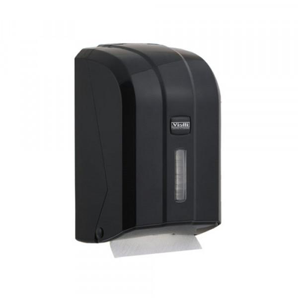 Dispenzer za složivi toalet papir VIALLI K6C crni