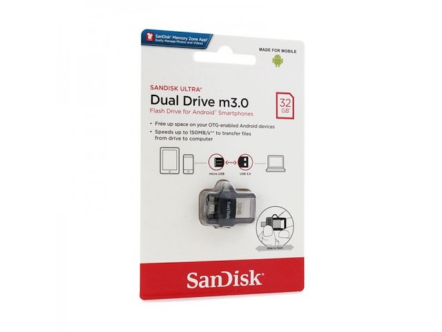 USB Flash memorija SanDisk Ultra 32GB m3.0 Grey&;Silver