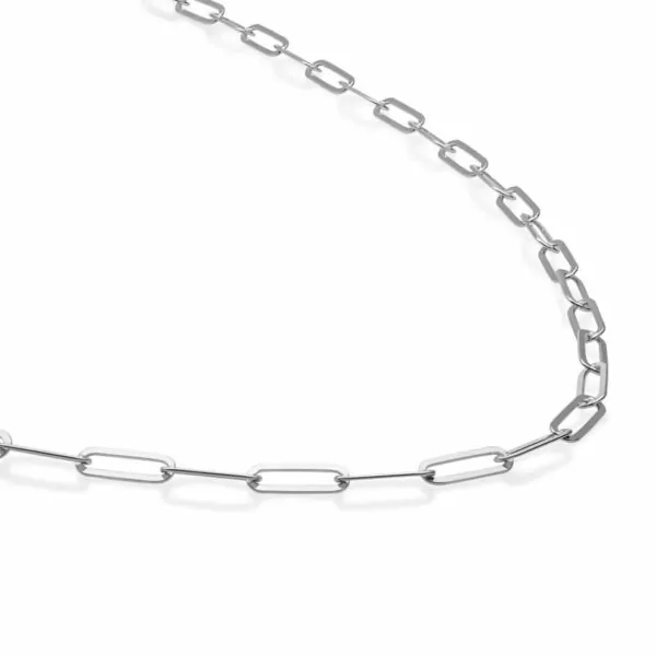 Sparkling SN-LGS-050 Long Link Chain Rhodium Plated