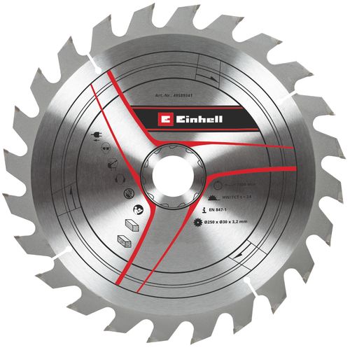 Einhell Pribor za stacionarne / preklopne testere TCT rezni list 250X30X3,2 T24