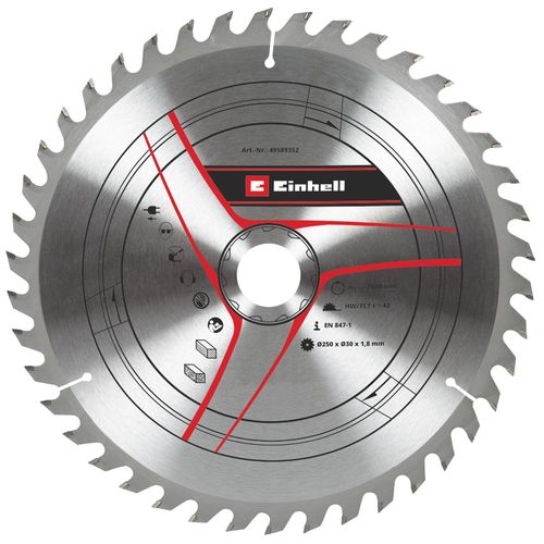 Einhell Pribor za stacionarne / preklopne testere TCT Rezni list 250x30x1,8 T42