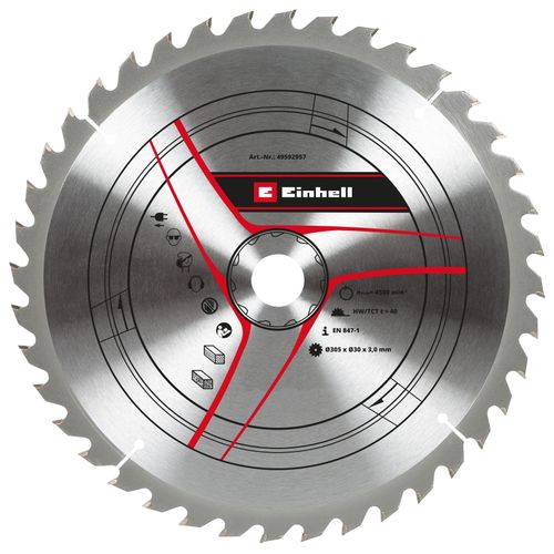 Einhell Pribor za stacionarne testere TCT Rezni list 305x30x3,0 T40