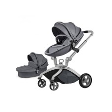 HOT MOM KOLICA DARK GREY 2U1 (sportsko sediste+korpa)