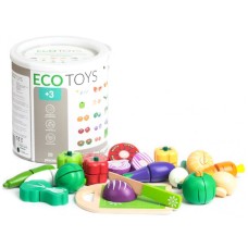 ECO TOYS SET OD 20 DELOVA DRVENO POVRĆE