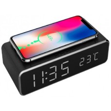 GEMBIRD DAC-WPC-01 Digitalni sat + alarm sa bežičnim punjenjem telefona, Crni 38270
