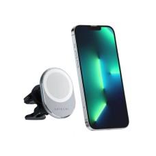 SATECHI Magnetic Wireless Car Charger - Silver