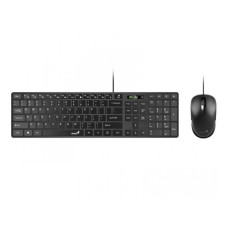 GENIUS SlimStar C126 USB US crna tastatura+ USB crni miš