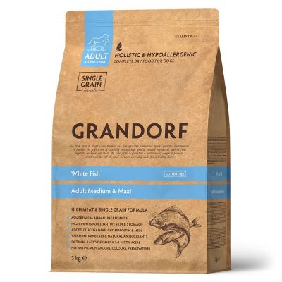 Grandorf Dog Adult Medium & Maxi Bela Riba 3kg