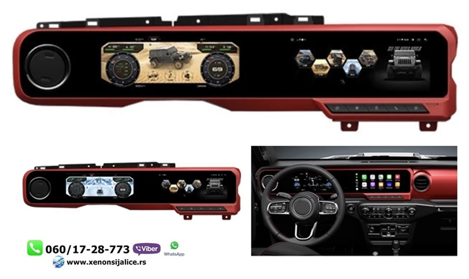 VIRTUELNA DIGITALNA TABLA MULTIMEDIJA JEEP WRANGLER