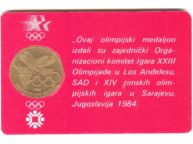 Medalja OI Sarajevo Los Andjelos