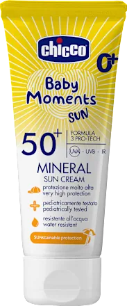 Chicco
Baby Moments SUN mineralna krema za zaštitu od sunca, SPF50+, 75 ml