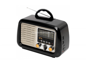 SAL Retro radio + BT bežični zvučnik, 4in1, FM, MP3, AUX - RRT 2B