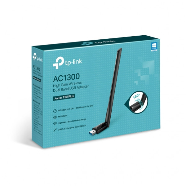 Bežični adapter TP-LINK ARCHER T3U PLUS Wi-Fi/AC1300/867Mbps/433Mbps/eksterna antena