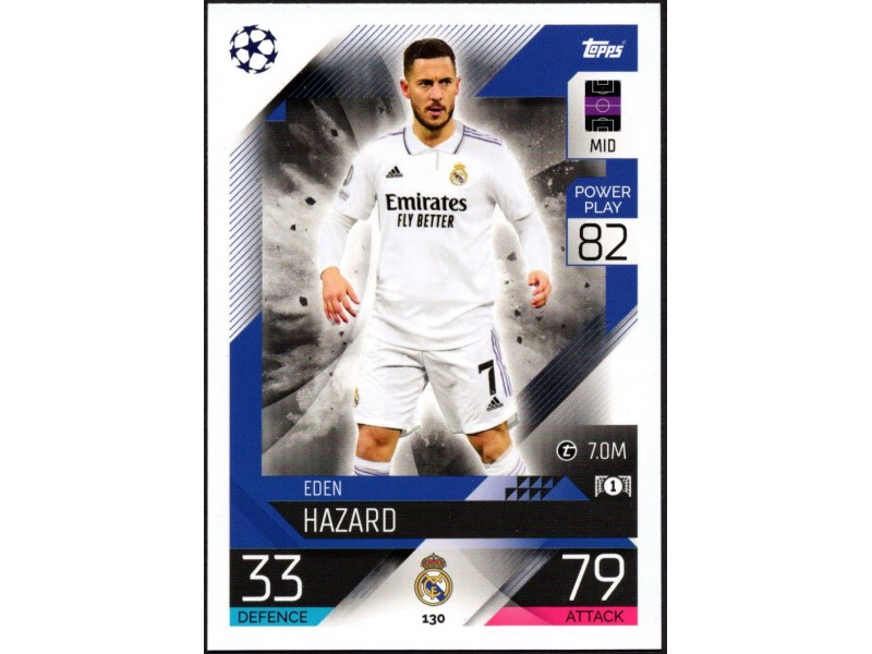 130.Eden HAZARD -REAL MADRID- Match ATTAX 2023
