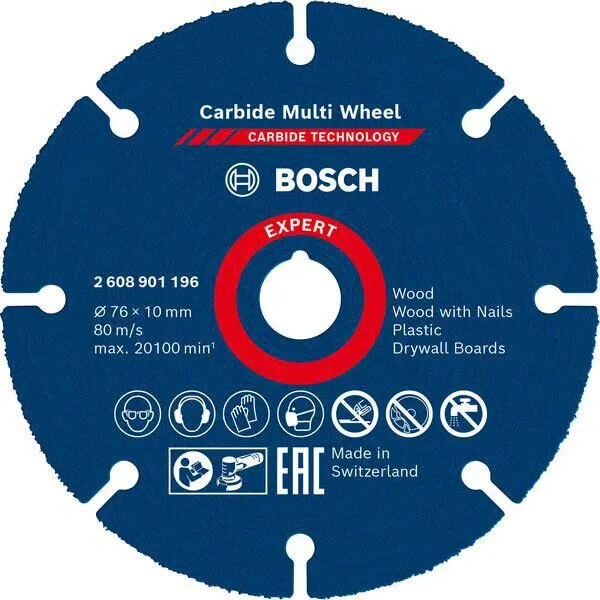 EXPERT Carbide Multi Wheel rezna ploča 76mm 2608901196