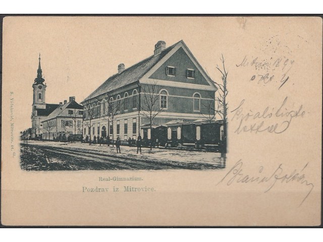 Srmska Mitrovica -Gimnazija i crkva 1899