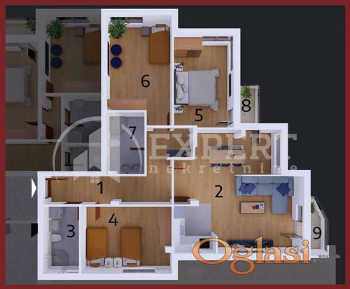 4,0 stan , centar, 99 m2, V sprat, cg.