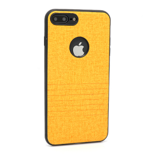 Futrola silikon Embossed za Iphone 7 Plus svetlo narandzasta