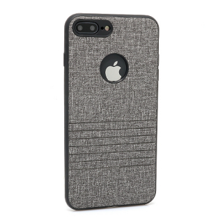 Futrola silikon Embossed za Iphone 7 Plus siva