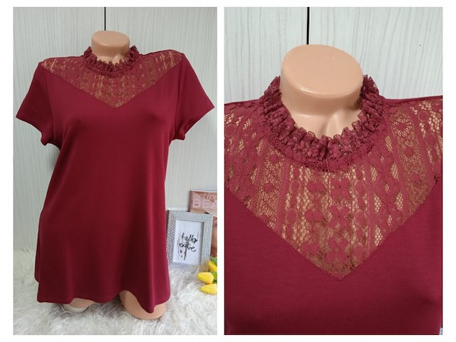 NOVA BORDO BLUZA SA CIPKOM VEL L/XL