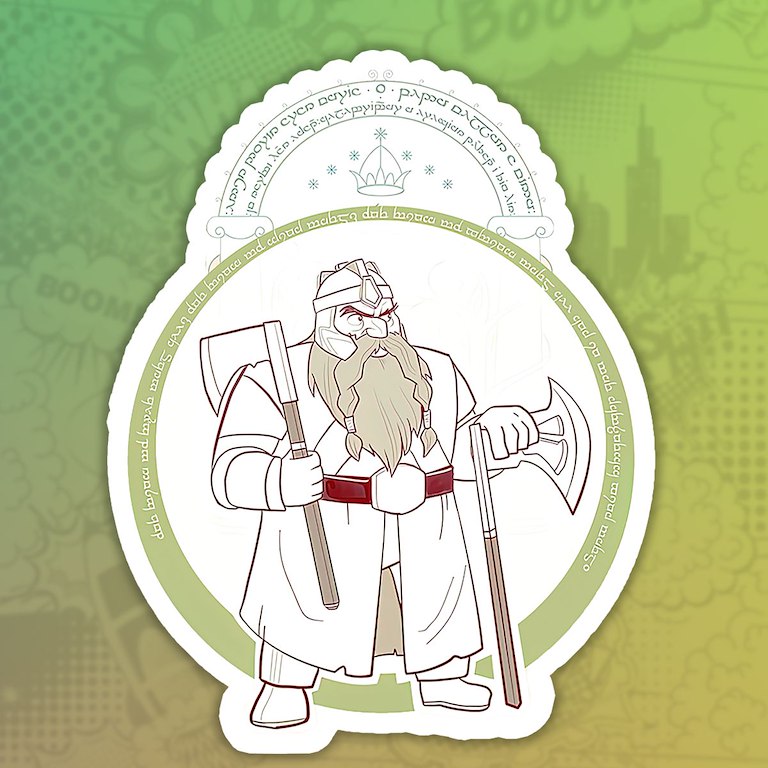 GIMLI LOTR STIKER