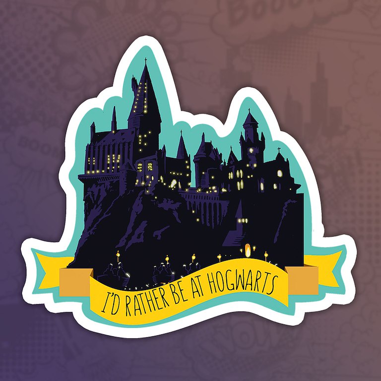 I’D RATHER BE AT HOGWARTS – HARRY POTTER STIKER