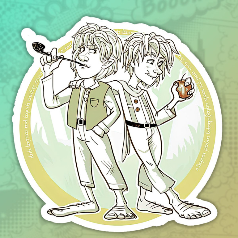 MERRY AND PIPPIN LOTR STIKER