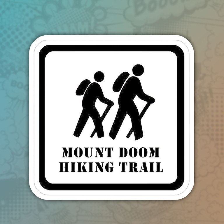 MOUNT DOOM HIKING LOTR STIKER